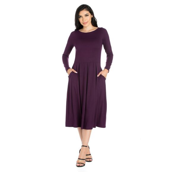 24/7 COMFORT | Dresses | 247 Comfort Womens Purple Pullover Unlined ...